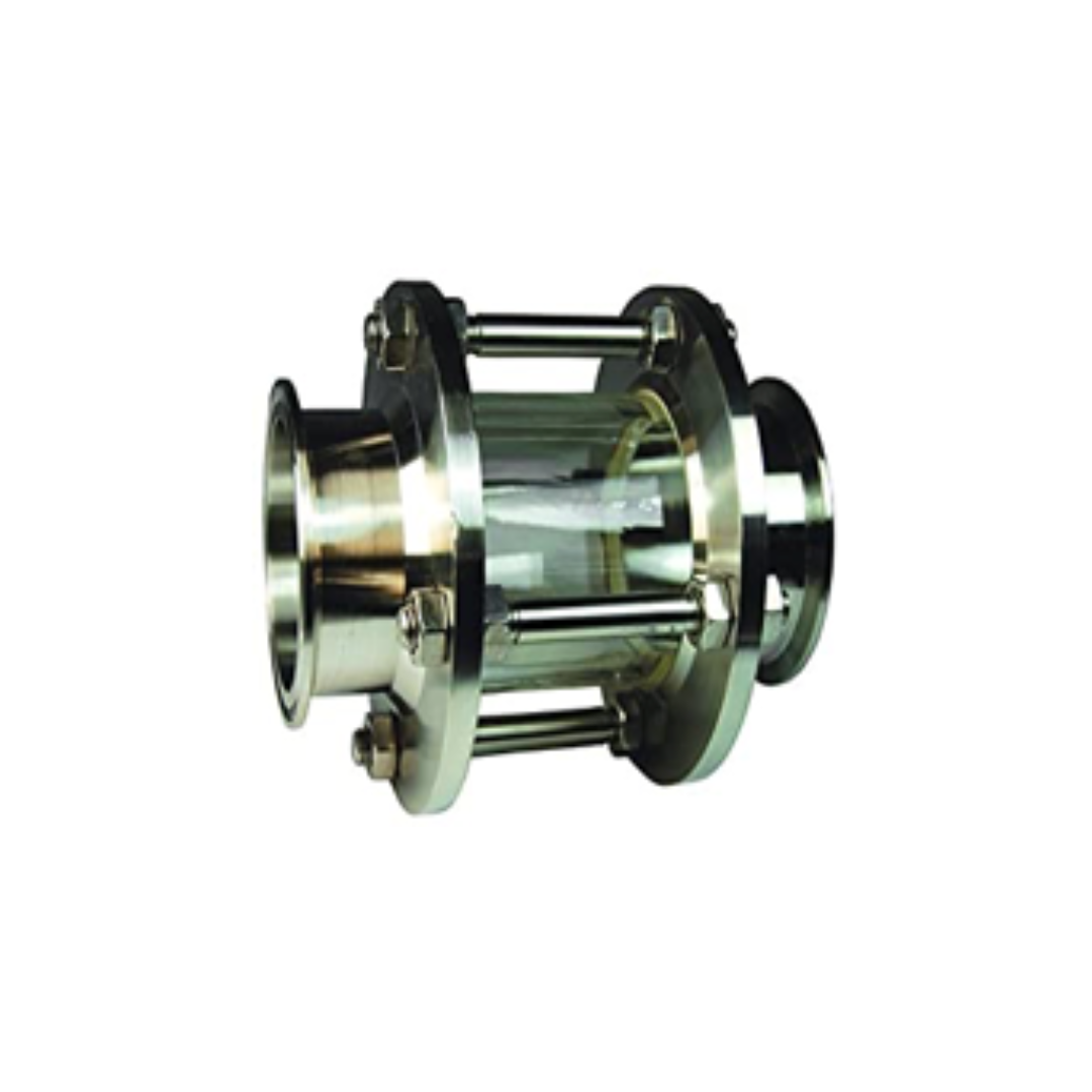 In-Line Sight Glass, Pyrex Glass, Clamped — CI Sanitary
