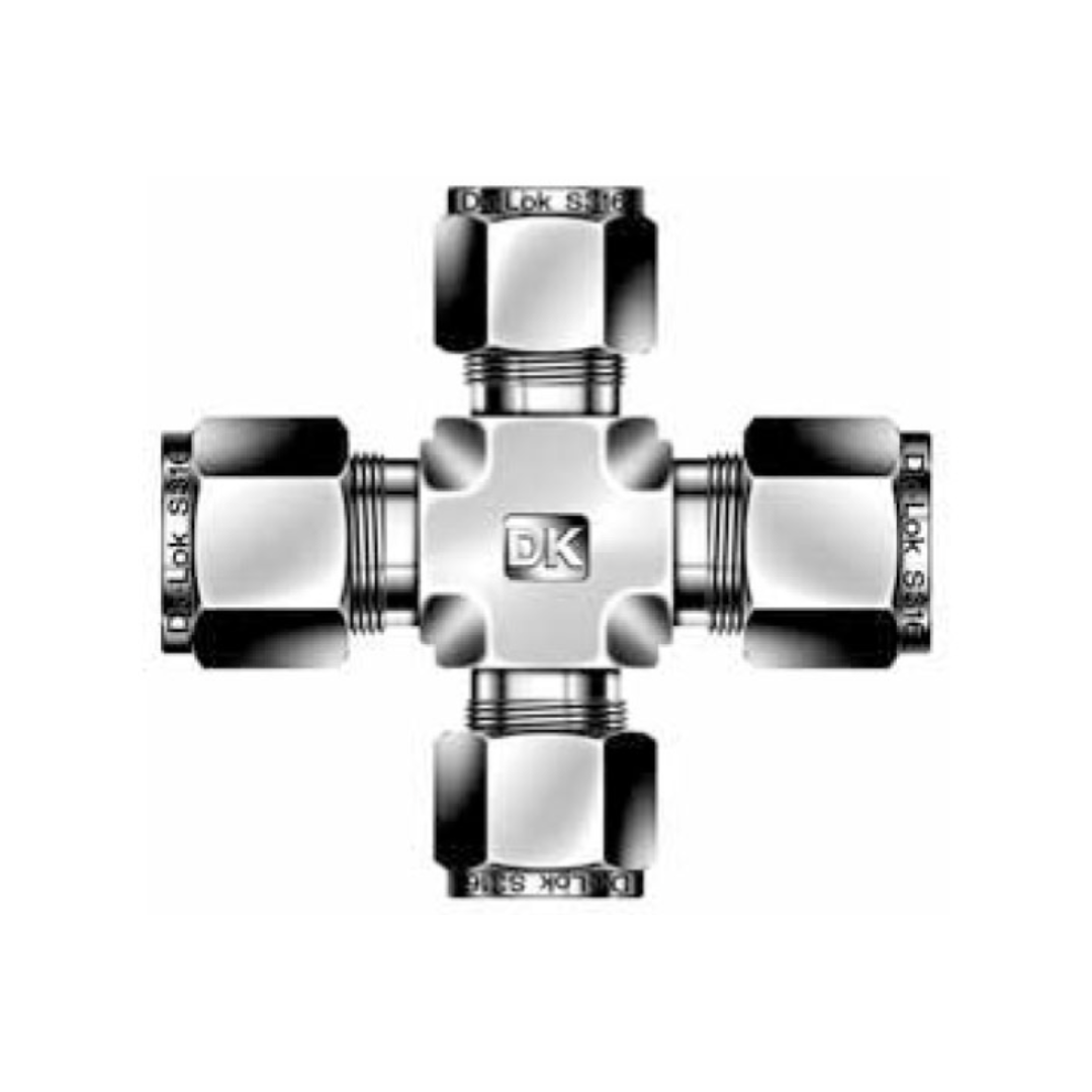 Compression Tube Union Cross — CI Sanitary